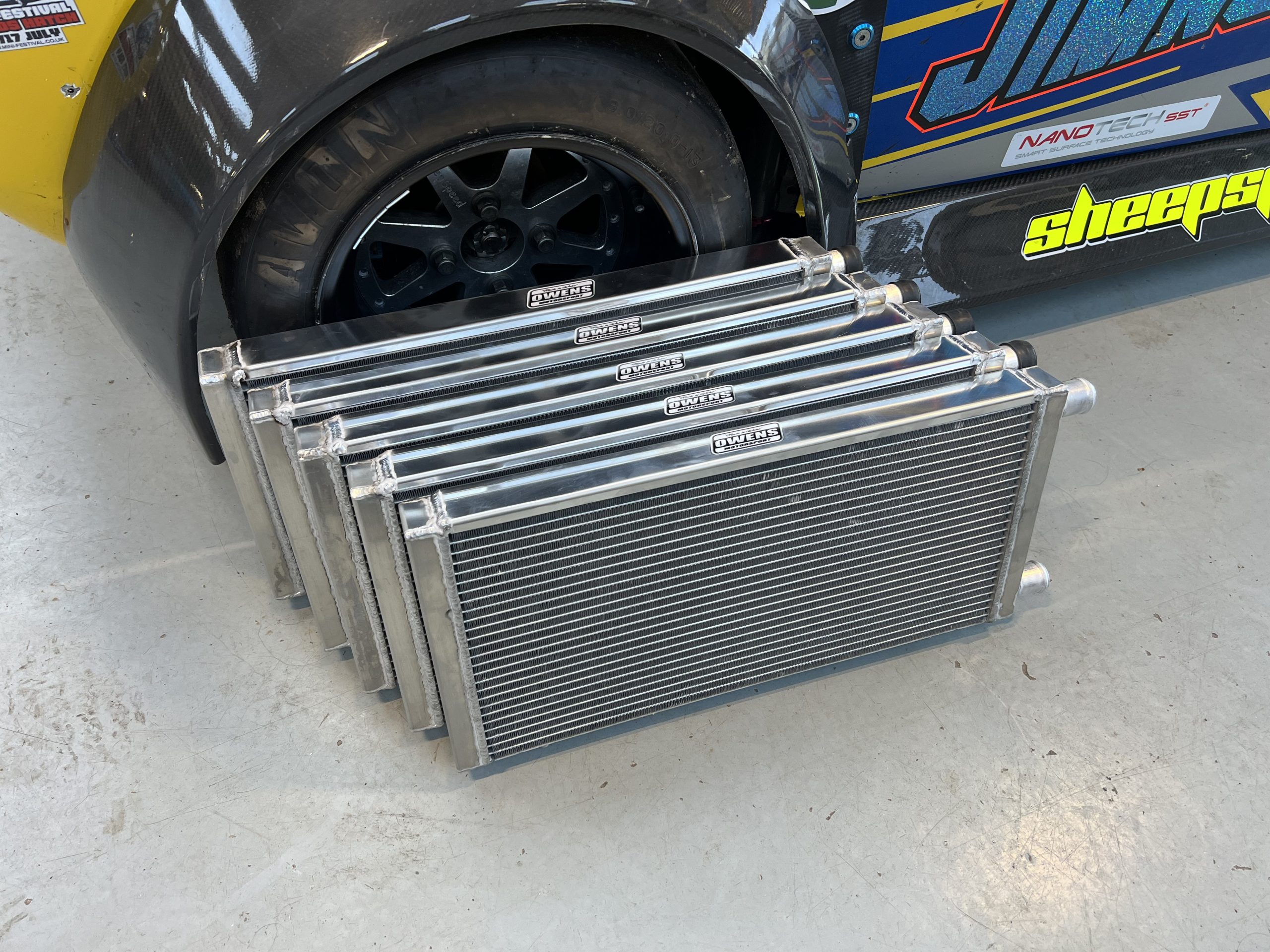 Race mini front mounted radiator | Owens Fabrication